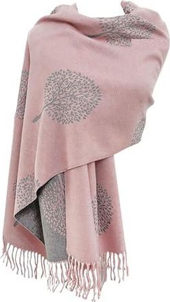 GFM femme Motif de m&ucirc;riers ch&acirc;le dhiver tr&egrave;s doux de type cachemire. Mbshl-hlglb-shawl Pink