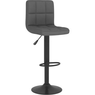 vidaXL Vidaxl - Tabouret de bar Gris fonc&eacute; Tissu