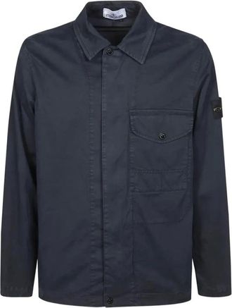 Stone Island Homme, Vestes, Bleu, Taille: XL Overshirt V0120