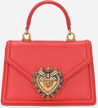 Dolce & Gabbana Henkeltasche Devotion Klein - Frau Schulter- Und Umhängetaschen Orange Leder Onesize