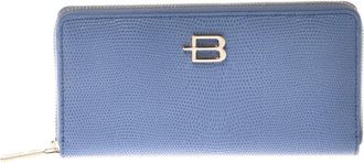 Baldinini Femme, Accessoires, Bleu, Taille: ONE Size Lizard Print Wallet