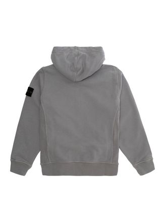 Stone Island Boys Hooded Sweatshirt Grey Hoods & Sweatshirts