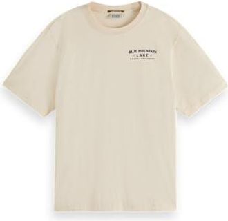 Scotch & Soda Washed Artwork Loose t-Shirt, Soft Ice, M Femmes