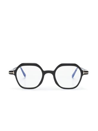 Tom Ford Eyewear lunettes de vue à monture hexagonale - Noir