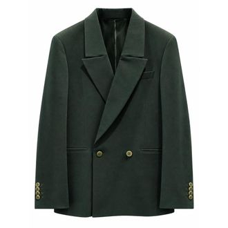 Costumein Blazer en laine coupe droite - Homme - Vestes - Vert - Taille: M