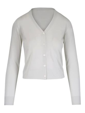 Kinross Cashmere V-neck buttoned cardigan - Nude