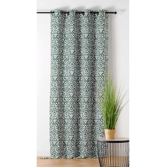 HOME MAISON Homemaison - Rideau motifs ethniques Namibie - 140x240cm - Vert sapin