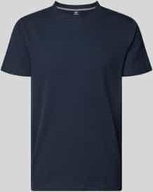Lerros T-Shirt mit Strukturmuster und Logo-Stitching