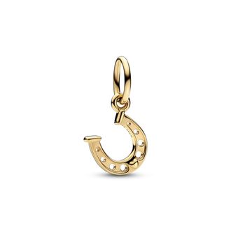 Pandora Gl&uuml;ckshufeisen Charm-Anh&auml;nger aus 14 Karat Gold, Moments Collection, kompatibel Moments Armb&auml;ndern, 752328C00