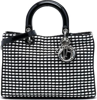 Dior Hobo Bags - Medium Patent and Tweed Diorissimo Satchel - Gr. unisize - in Schwarz - f&uuml;r Damen
