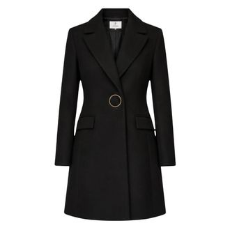Fracomina Einknopfmantel - - Coats - Damen - Schwarzk - L