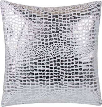 Brandsseller Trendline Kissenbezug f&uuml;r Zierkissen Dekokissen Kuschelkissen 40 x 40 - Silvershine - Wei&szlig;/Silber - OHNE F&Uuml;LLUNG