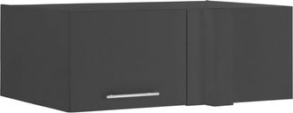 M&ouml;belando Aufsatzschrank >LAUNDREEZY< in Anthrazit mit Stangengriff, 100x38x68 cm, beidseitig montierbare Dreht&uuml;r, Pflegeleichte Matte Oberfl&auml;che, robuste Holzw