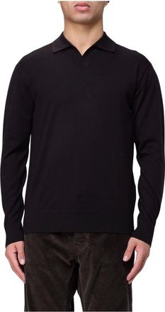 Paolo Pecora Pull Polo - Homme - Tops - Brun - Taille: S