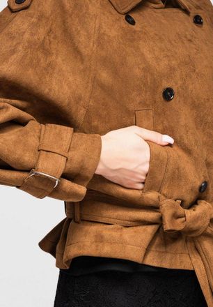 Ombre Trenchcoat Kurze Damenjacke im Modern-Trench-Stil