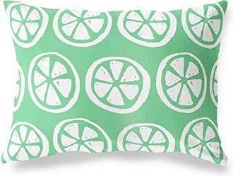 Bonamaison Le Jardin du Lin Kissen Zierkissenbezug Benzin Grün-Weiß Kissenbezug, Weich Bequem, Für Zuhause Autos Büro Sofa Wohnzimmer Couch Schlafzimmer Dekor, 3