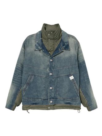 Five CM doudoune à patch en jean - Bleu