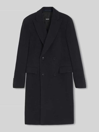 HUGO BOSS Slim Fit Mantel aus Alpaka-Mix Modell Hyde-DB-Peak