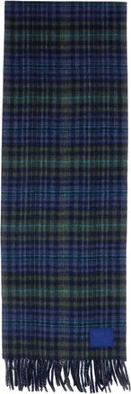 Paul Smith Wollschal mit Karomuster - - Accessories - Herren - Blau - ONE SIZE