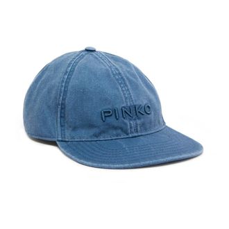 Pinko Pinko, Femme, Accessoires, Bleu, Taille: ONE Size Casquette de baseball en denim