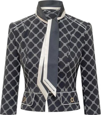 Elisabetta Franchi Femme, Vestes, Noir, Taille: 38 FR Veste crois&eacute;e