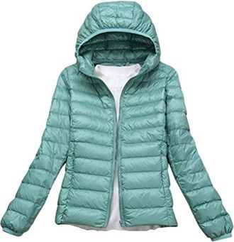 ORANDESIGNE Doudoune L&eacute;g&egrave;re a Capuche Femme Duvet Veste Doudoune &agrave; Capuche Courte Manteau Doudoune Matelass&eacute;e Pliable Blouson Doudounes Legeres Courtes Mi Saison 