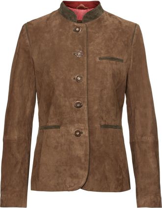 Luis Steindl Lederjanker Cognac/Grün/Rot, 34