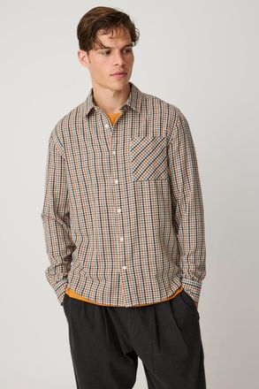 Knowledge Cotton Apparel Herren vegan Hemd Dune Regular Karo Multi Karo
