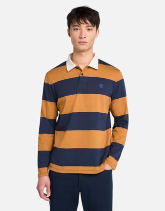 Timberland Polo de rugby &agrave; manches longues - Saphir fonc&eacute;/Bl&eacute;-Bleu