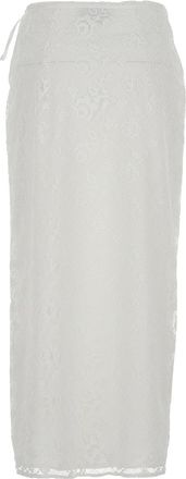 Msgm All-Over Embroidered Skirt - White