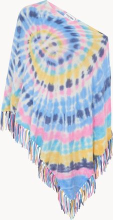 Kujten Poncho à franges cachemire tie & dye - Poncho Fanfan Sunny