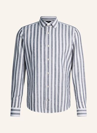 Joop Hemd Pit Slim Fit Mit Leinen blau
