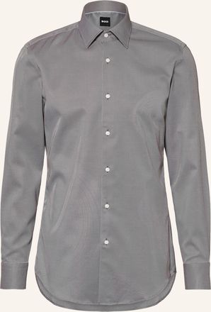 HUGO BOSS Hemd Hank Slim Fit braun