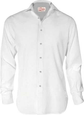 Saint Barth Homme, Chemises, Blanc, Taille: XL Pamplona Linen Shirt