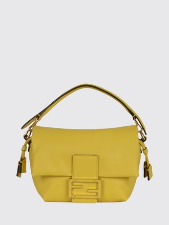 Fendi Mini sac Mamma Baguette en cuir dagneau avec fermoir monogramme FF