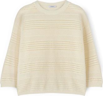 Motivi Femme, Pulls, Blanc, Taille: 42 FR Pull ajour&eacute; en viscose m&eacute;lang&eacute;e