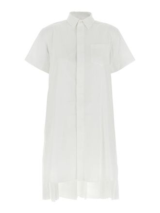 sacai Robe Au Genou - Blanc