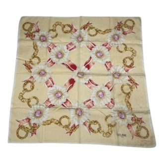 Celine Pre-owned Vintage Silk Scarf - Femme - Pre-owned - Beige - Taille: ONE Size