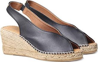 Toni Pons Espadrille Cuir Femme - Laila-P - Noir, 38 EU