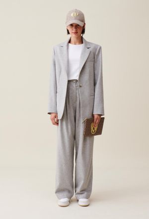 Claudie Pierlot Veste tailleur gris laine m&eacute;lang&eacute;e
