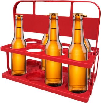Generic Flaschenbox, Bierhalter, tragbarer Flaschenhalter f&uuml;r Getr&auml;nke, Packung mit 8 wiederverwendbaren Biertr&auml;gern, zusammenklappbare Boxen zum Servieren un