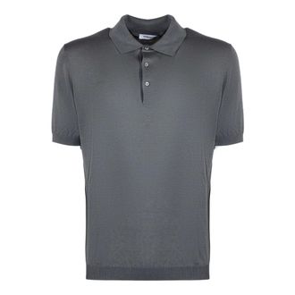 KANGRA Homme, Tops, Gris, Taille: L Polo en M&eacute;lange de Soie et de Coton
