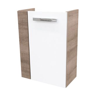 Fackelmann A-VERO Waschbeckenunterschrank schmal - Unterschrank f&uuml;r Waschtisch im G&auml;ste-WC (44 cm x 60 cm x 24,3 cm) - T&uuml;ranschlag rechts - SBC Badezimmerschrank