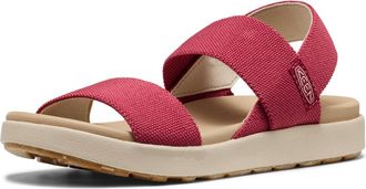 Keen Damen Elle Backstrap Wedge Sandalen, Granat/Birke, 36.5 EU, Granat-Birke, 36 EU