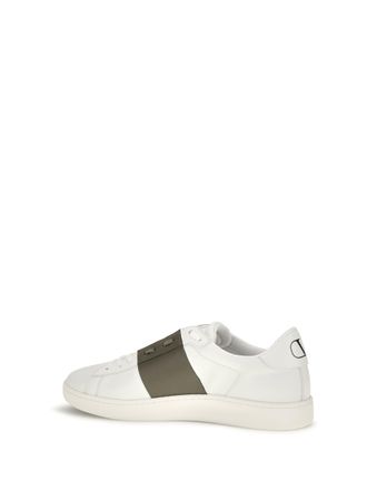 Valentino Garavani Rockstud-Embellished Leather Sneakers - White