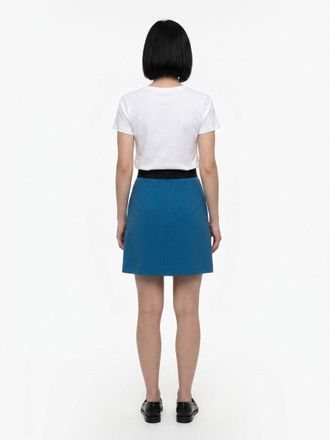 Dolce & Gabbana Womens Teal Elastane Mini Skirt