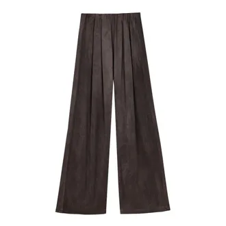 Cortana Femme, Pantalons, Rouge, Taille: 34 FR Pantalon Large Satin&eacute;