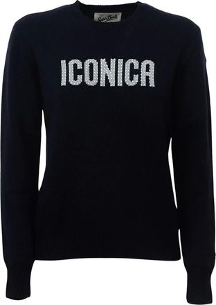 MC2 Saint Barth New Queen Crewneck - Femme - Pulls - Bleu - Taille: 36 FR