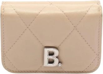 Balenciaga Portefeuille &agrave; trois volets en cuir Touch Pre-owned - Femme - Pre-owned - Beige - Taille: ONE Size