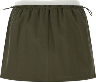 Alexander Wang Double Layer Waist Short Trousers - Olive